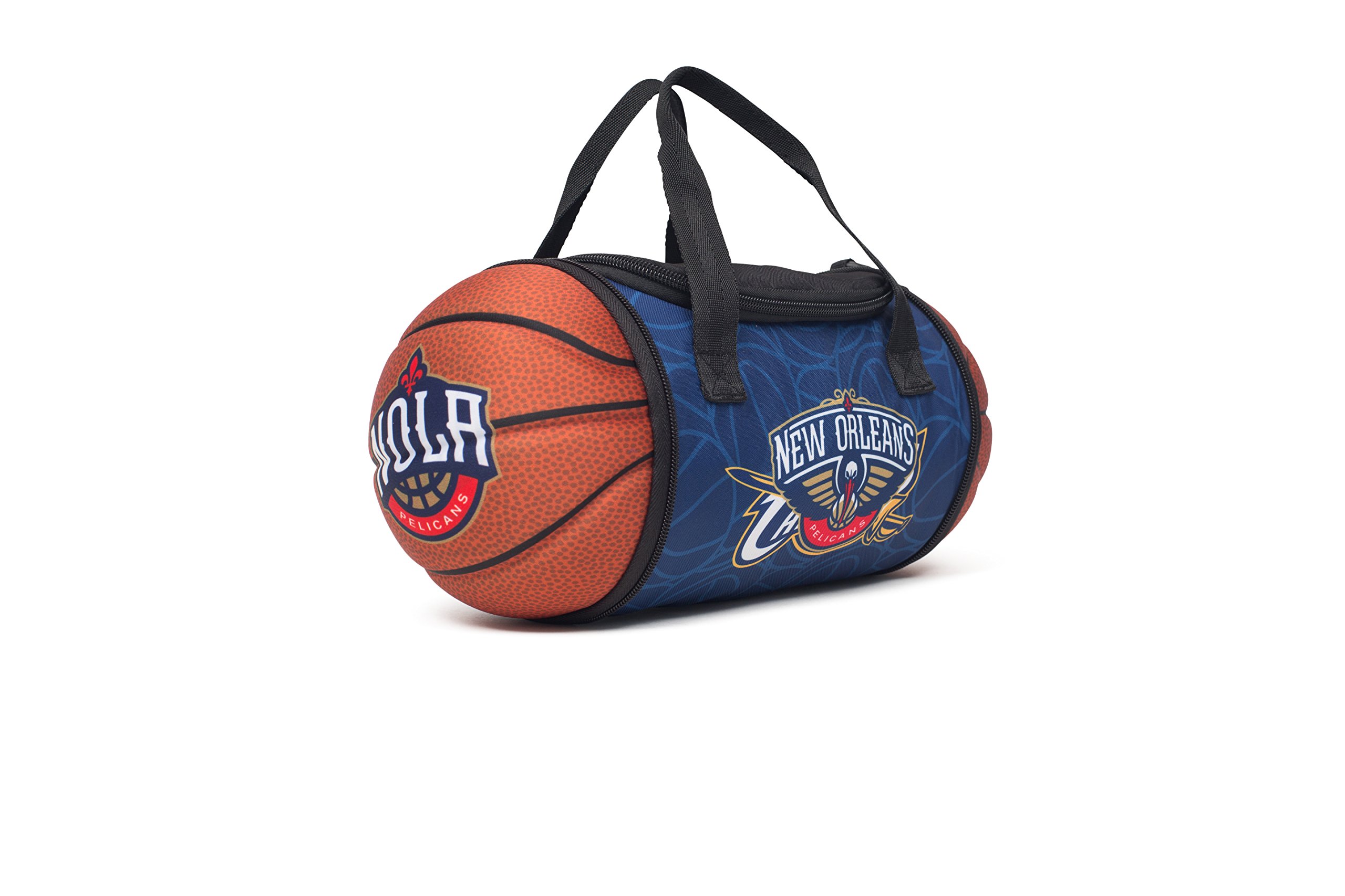 MACCABI ART Official New Orleans Pelicans Collapsible Insulated Basketball Lunch Bag, 13.4” x 5.75” x 5.75”