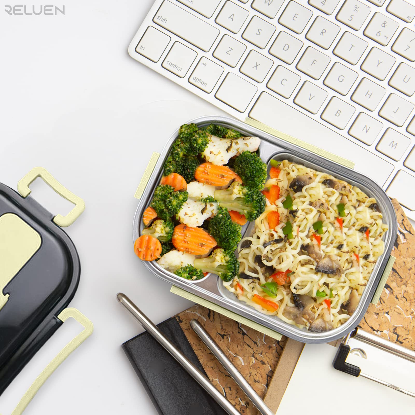 Lunch Box for Adults - Lunch Container with Compartments - Stainless Steel Lunch Box Food Warmer - Reusable Bento Box Lunch Warmer For Heating Food - Bento Lunch Box for Office Work for Men Women