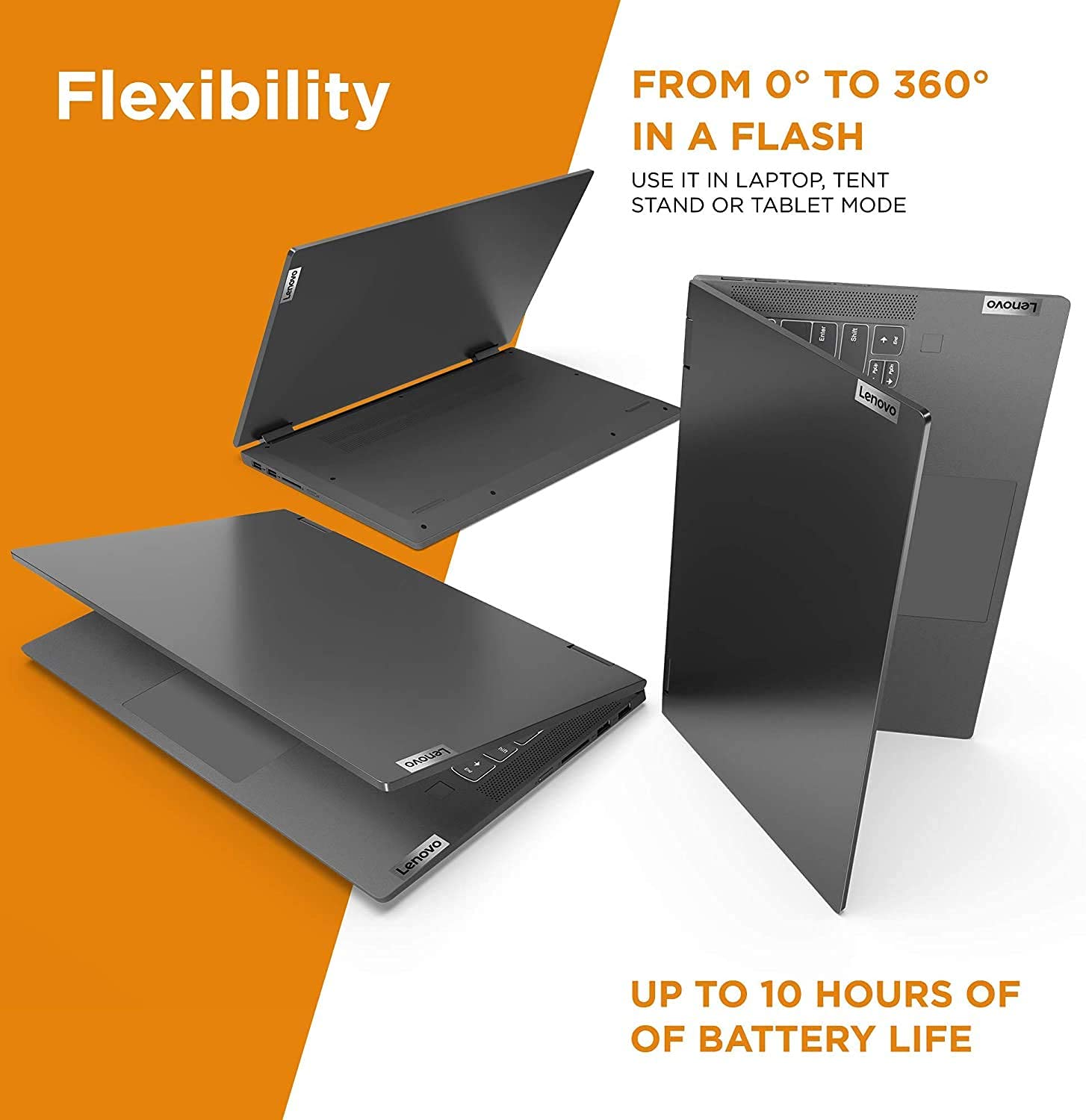 Lenovo Flex 5 14" 2-in-1 Laptop, 14.0" FHD (1920 x 1080) Touch Display, AMD Ryzen 5 4500U Processor, AMD Radeon Graphics, Digital Pen Included, Win 10 Pro, Graphite Grey (16GB RAM + 1TB SSD)