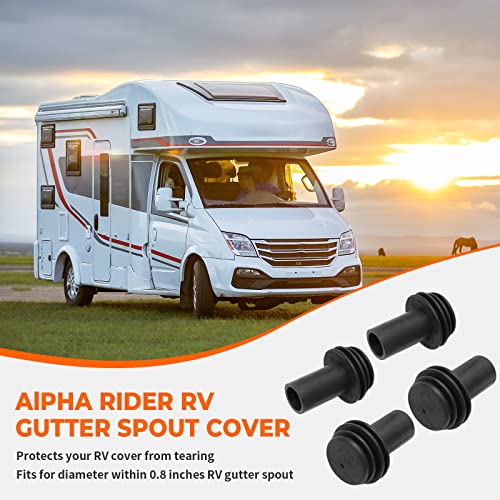 RV Cover Protector, Alpha Rider RV Gutter Spout Cover System,RV Rain Gutter Extension Cover Keeps RV Cover from Gutter Spout Damage