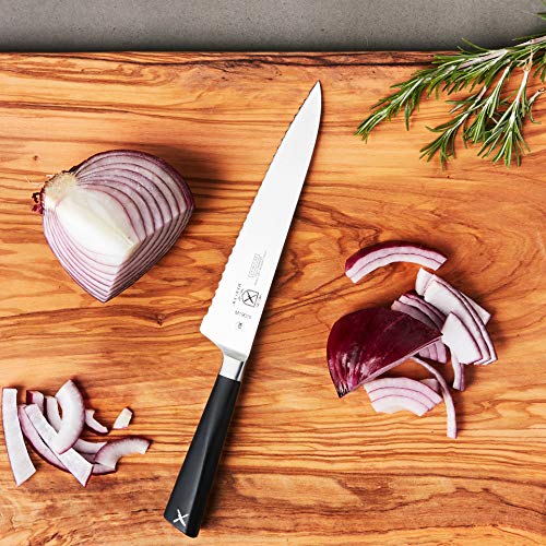 Mercer Culinary Züm Forged Utility Wavy Edge Knife, 6 Inch,Black
