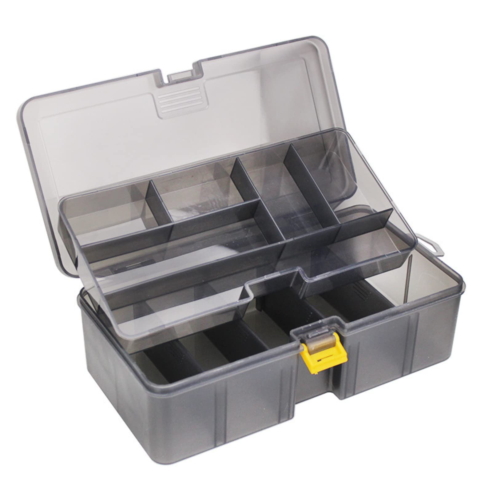 NAKOBE Fishing Tackle Box Double-Layer Sub-Box Pp Material Bait Accessories Tool Box Plastic Box Fishing Gear Tackle Box Organizers and Storage
