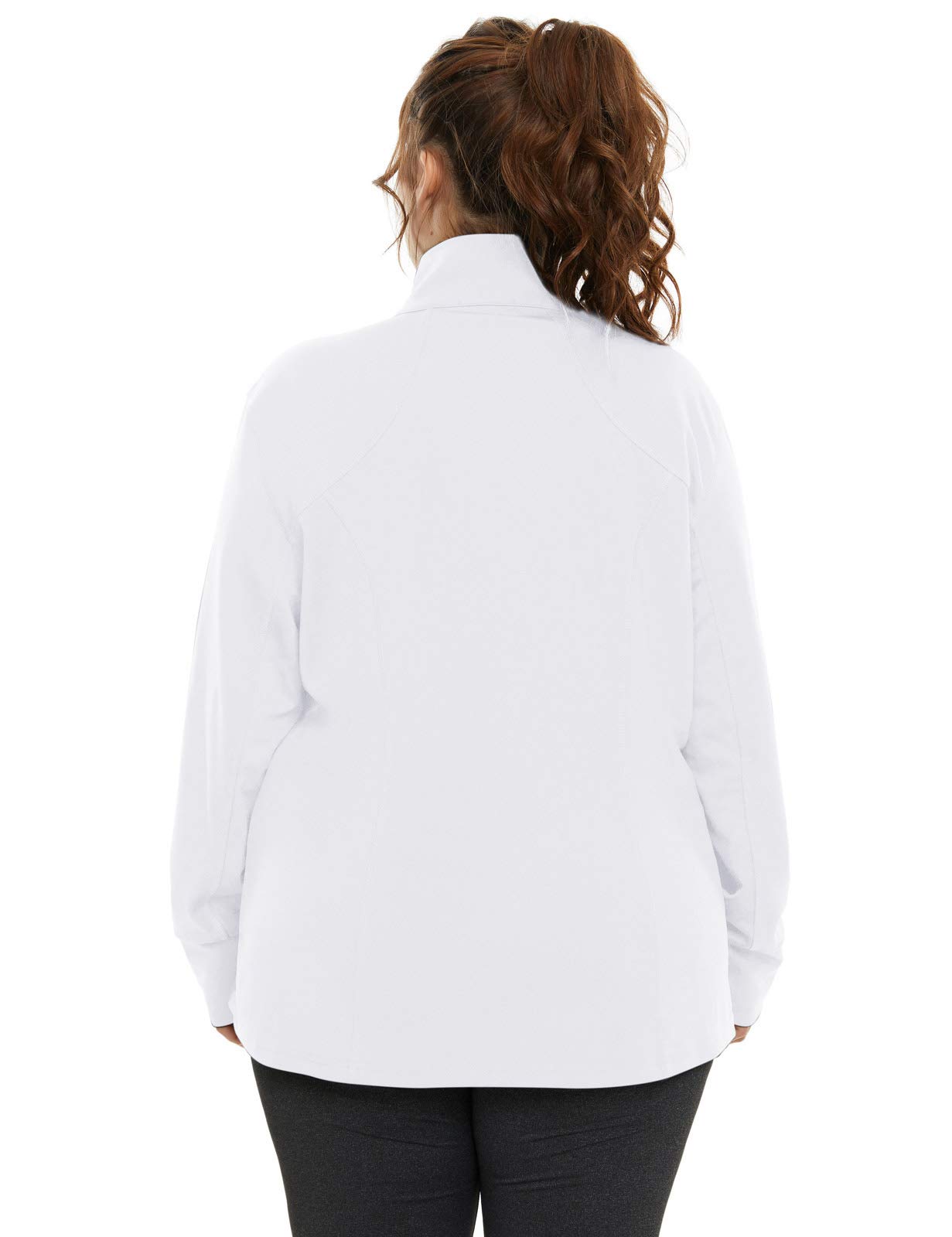 Hanna Nikole Women's Plus Size Workout Yoga Jacket Full Zip Running Jacket with Thumbholes 20W