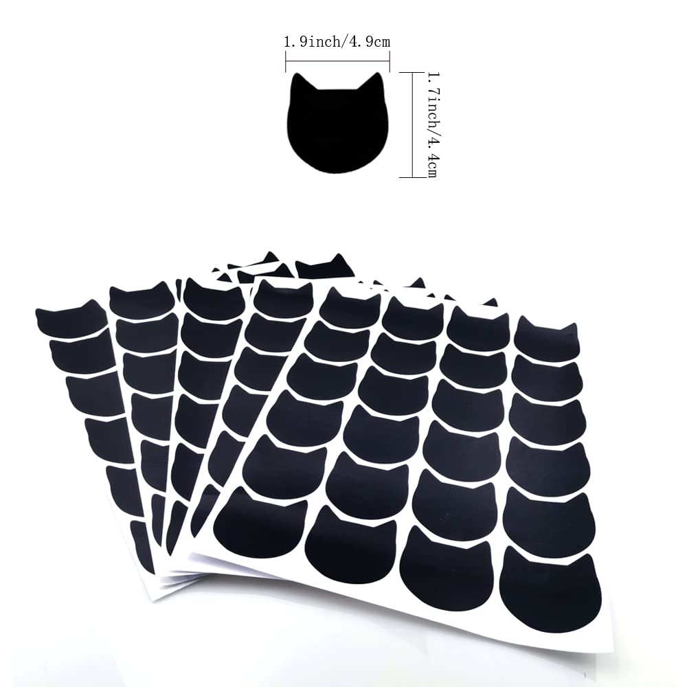 SaktopDeco 120 PCS Black Cat Wall Stickers Cat Silhouette Wall Decals Black Wall Decal Wall Art Sticker for Bedroom Nursery Playroom Decor