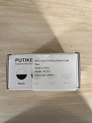 Putikeeg Mini Key Morse Radio HAM Send Telegram Double Paddle Morse Code Key with Stainless Steel Body Three Neodymium Magnets Base Silver