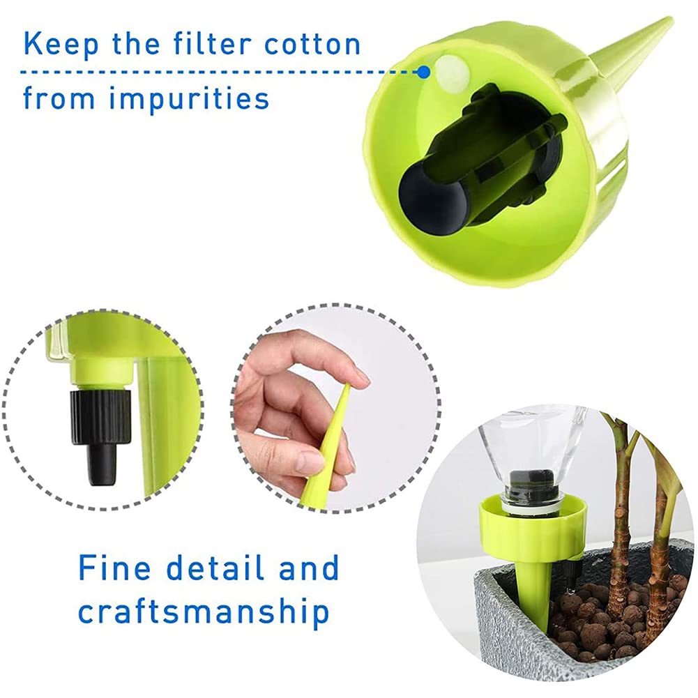 Plant Self Watering Planter Insert Spikes Stakes, Plant Watering Devices, Automatic Plant Waterer for Vacations Outdoor Indoor Potted Plant Drip Irrigation Watering Devices (12 Pack)