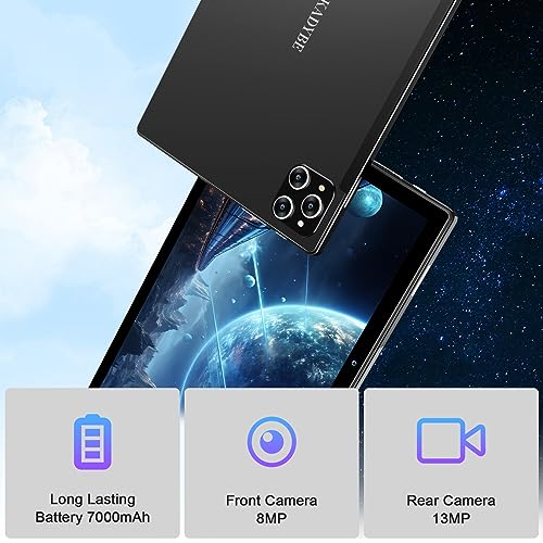 Tablet 10.1 Inch Android 12 Tablets 2023 Latest Android Tablet 128GB ROM+16GB RAM (8+8 Virtual), 2 in 1 Tablet with Keyboard, Powerful Octa-Core+13MP Camera, 1TB TF Expandable, FHD WiFi Tablet PC
