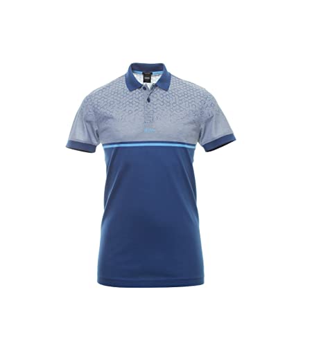 Hugo Boss Men's Paddy 7 Polo Shirt, Blue/Grey, 3XL