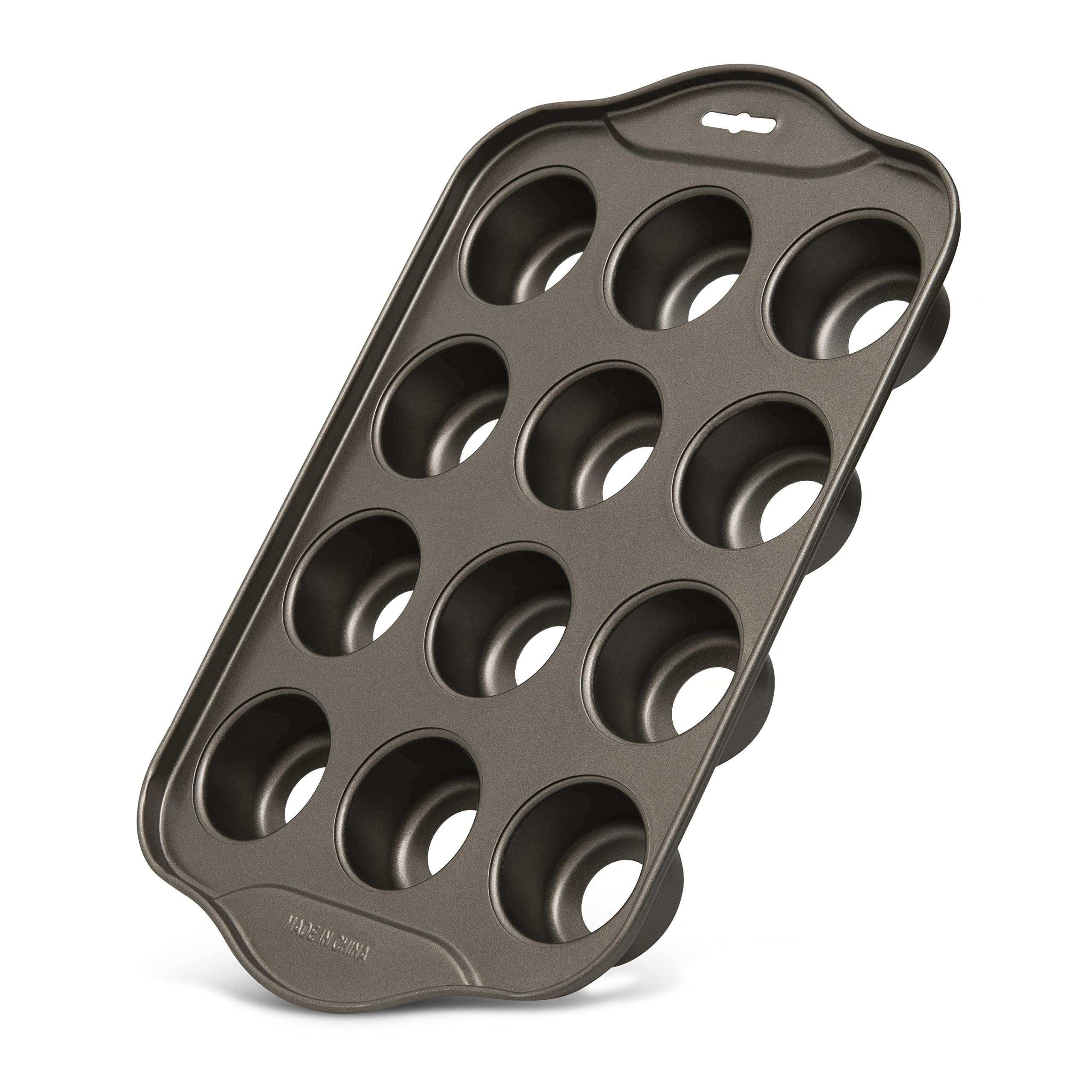 MAGENTA SPIRIT Mini Cheesecake pan - 12 Cavity Mini Muffin Pan with Removable Bottoms - Complete with Cupcake Liners and Plastic Bowl Scraper