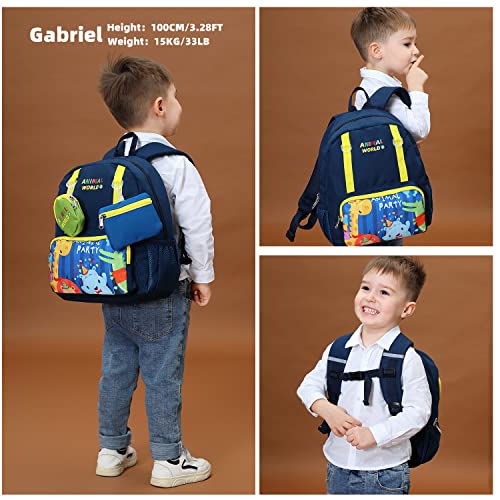 willikiva Cute Dinosaur Kids backpack for Girls Boys Preschool kids 3-5 Toddler(Lion)