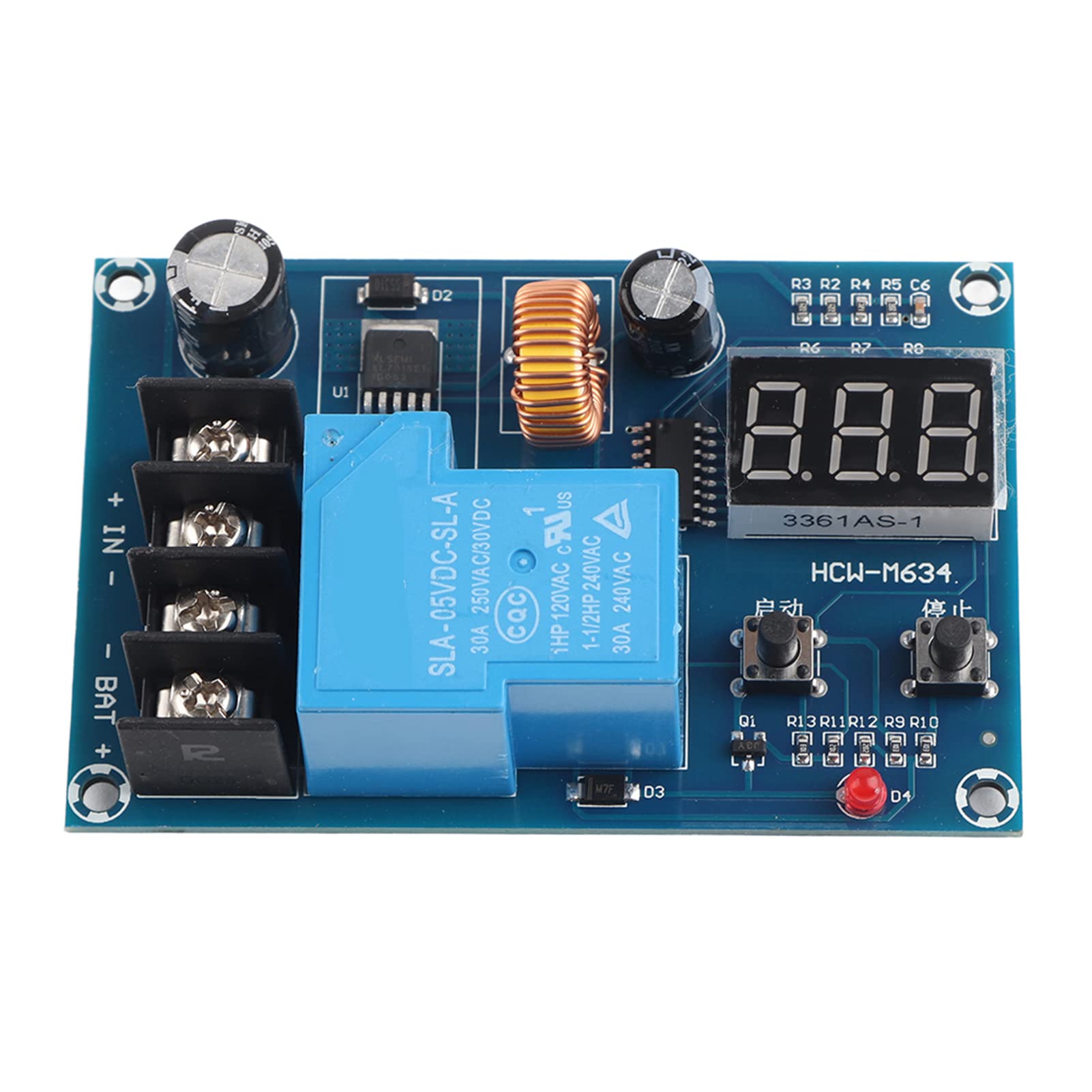 Oumefar XH-M604 Charger Protection Board DC 6-60V Battery Charging Control Module with Digital Display for Home Charger Solar Energy