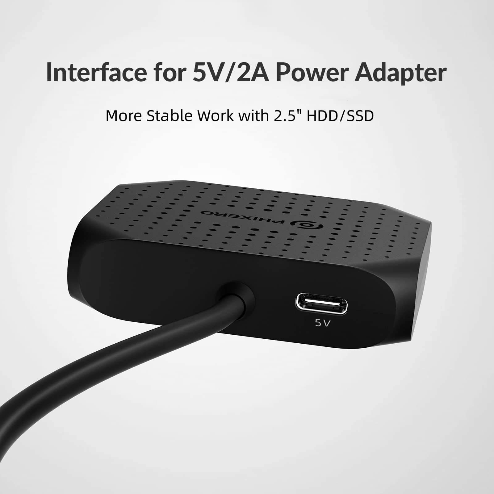 PHIXERO SATA to USB Adapter for 2.5" SSD/HDD with Protective Case, USB to SATA Adapter