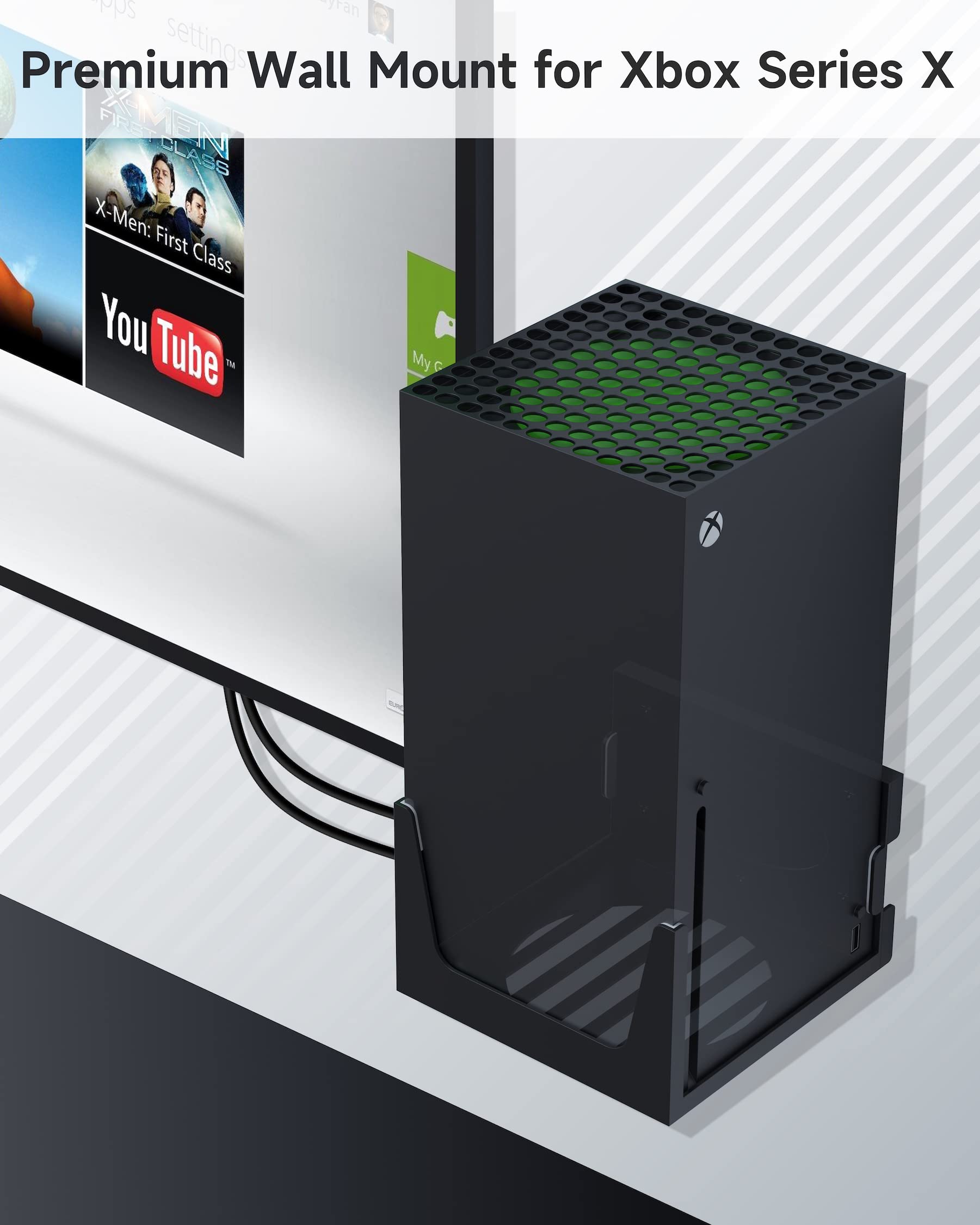 Meykwod Xbox Series X Wall Mount, Metal, (Mount Xbox Series X on the Wall)