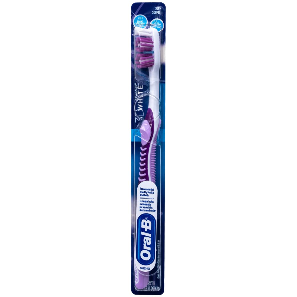 Oral-B 3D White Vivid Toothbrush, 35 Soft (Colors Vary) - Pack of 2