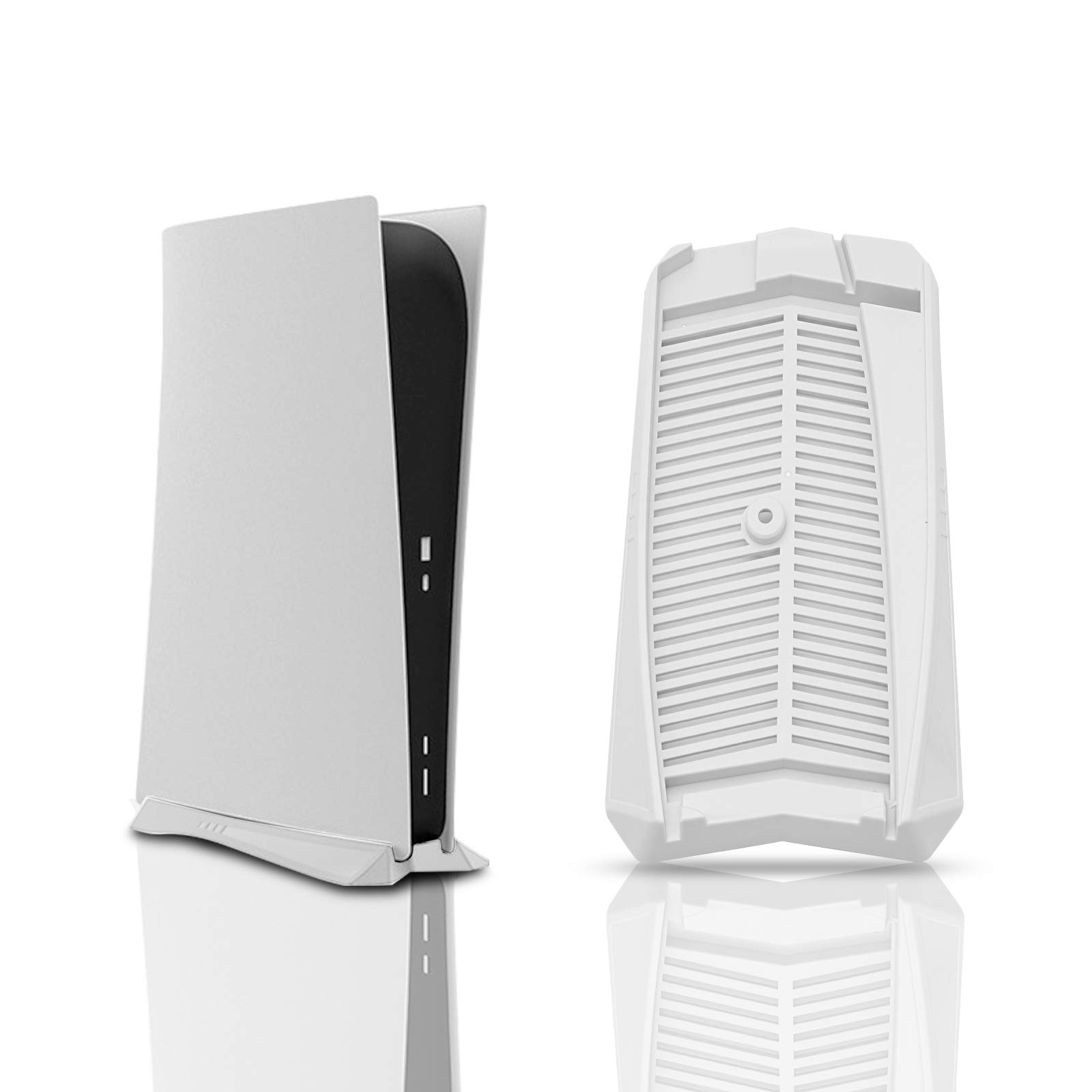 HEATFUN PS5 Stand, Vertical Stand for PS5 Disc Edition - White
