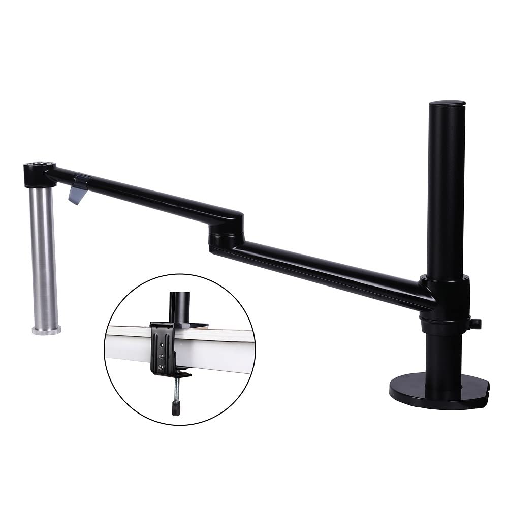 QDLZLG Adjustable Microscope Stand Holder Metal 25MM Pillar Binocular Trinocular Microscopio Bracket Table Clamp Support (Color : E, Size : See Figure)