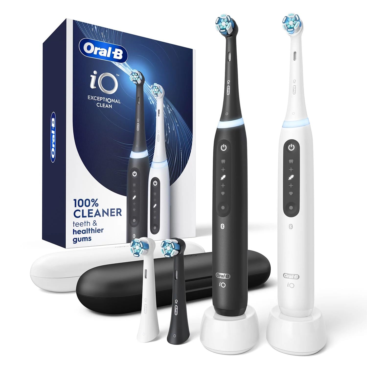 Oral-B iO Series 5 Electric Toothbrush with (1) Ultimate White Brush Head, Rechargeable, |Pink (Regular, Pink)