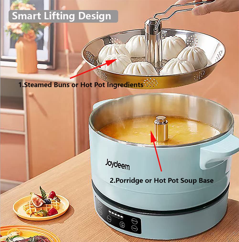 Joydeem Induction Heating System Rice Cooker 8 Cup & Joydeem Smart Automatic Lift Electric Hot Pot 4L