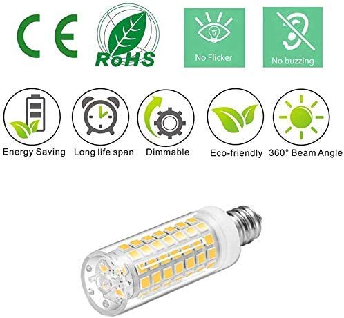 Mhxy e11 led Bulb, 75W or 100W Equivalent Halogen Replacement Lights, Dimmable, Mini Candelabra Base, 850 Lumens, Daylight White 6000K, AC110V/ 120V/ 130V, Replaces T4 /T3 JD e11 Light Bulb (4-Pack)