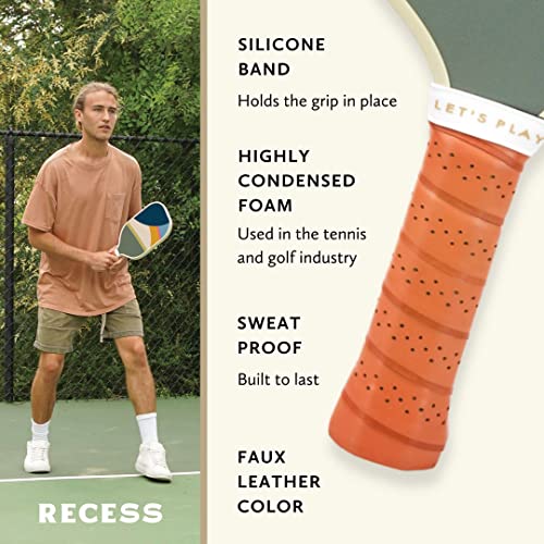 Recess Pickleball Paddle - USA Pickleball Association Approved Racket - with Honeycomb Core, Fiberglass Exterior, Canvas Covers, & Comfort Grip - Premium and Lightweight