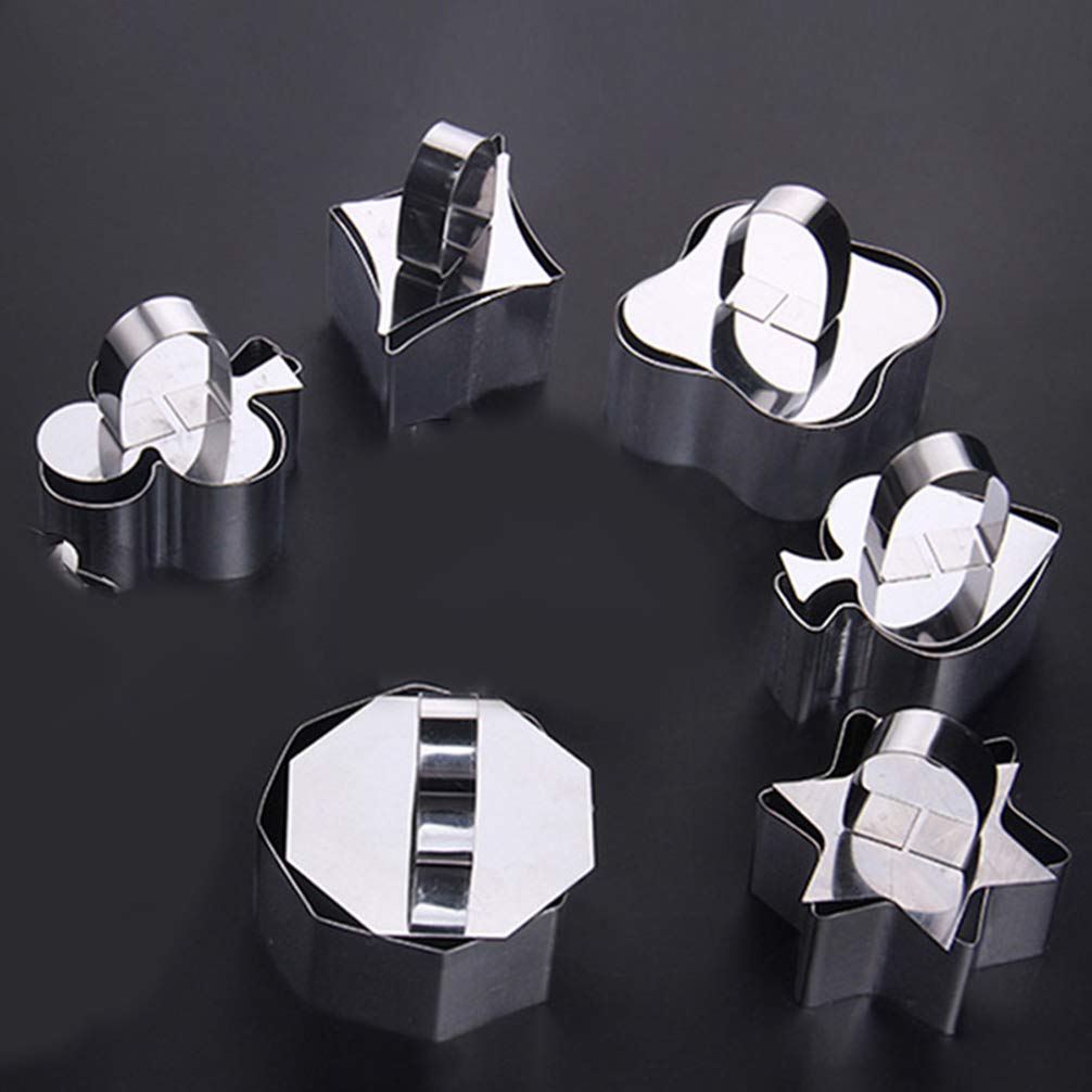 Luxshiny Cake Molds Small Heart Cake Mini Cookie Cutters Cake Pusher Round Cutter Molds for Baking Cookie for Kids Pastry Ring Pancake Mold Baking Cutter Baking Tools Mousse