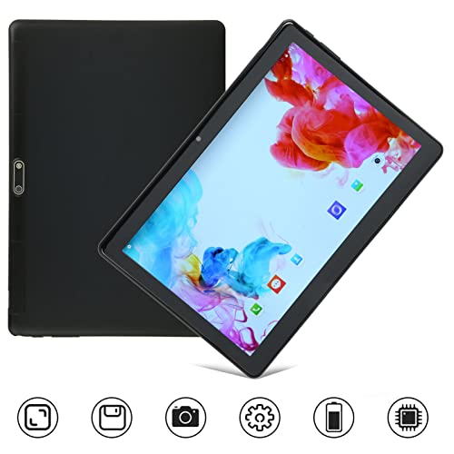 PUSOKEI 4G LTE Tablet for Android 9.0,1280x800 10.1in IPS HD Tablet,4GB RAM 64GB Storage,MTK6753 CPU,Bluetooth,WiFi,Front 2MP Rear 5MP Dual Camera Tablet,5000mAh Battery.(Black)