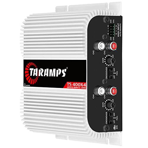 Taramps TS 400x4 with Automatic High Level Input 400 watts RMS 4 Channels Full Range Car Audio Amplifier RCA Input Class D 2 Bridged Channels Multichannel Amplifier System