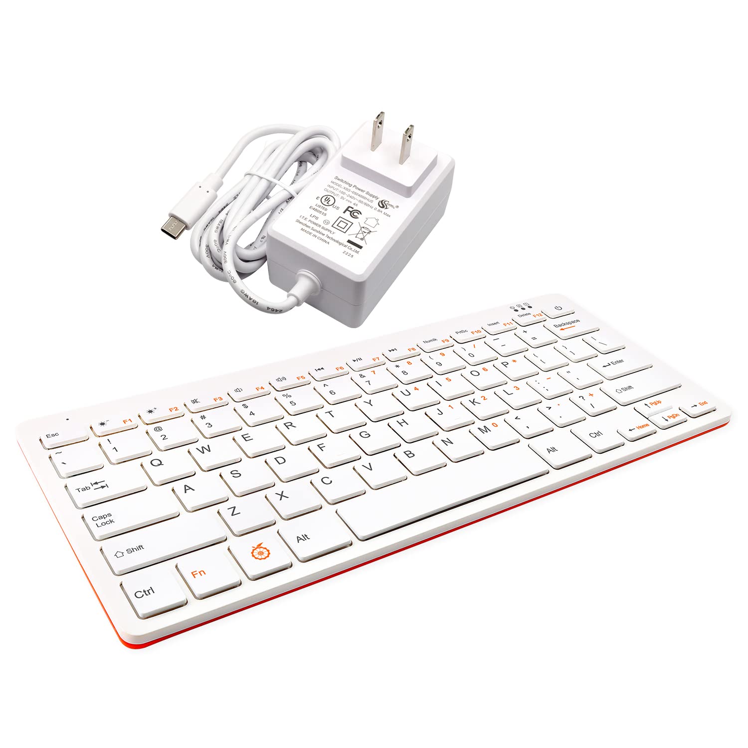 Orange Pi 800 All-in-one PC in Keyboard, 4GB+64GB RK3399 6-Core 64 Bit Dual-Band WiFi+BT 5.0, Computer Kit Run Android 12.1, Orange Pi OS, Ubuntu, Debian (Pi 800+HDMI+Mouse+Power Supply)