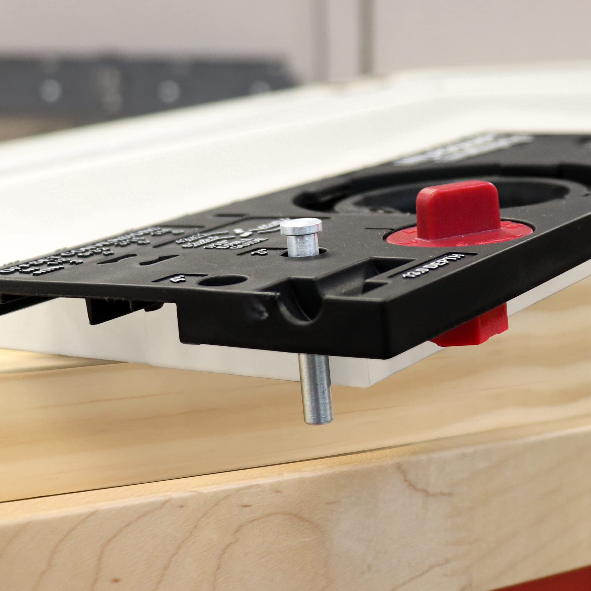Milescraft 1342 Euro Hinge Jig β Concealed Hinge Jig, Drilling Guide, Drill Jig for Framed and Frameless Cabinets. Metal Drill Guide Produces Perfect Hinge Holes. 35 mm Forstner Bit Included