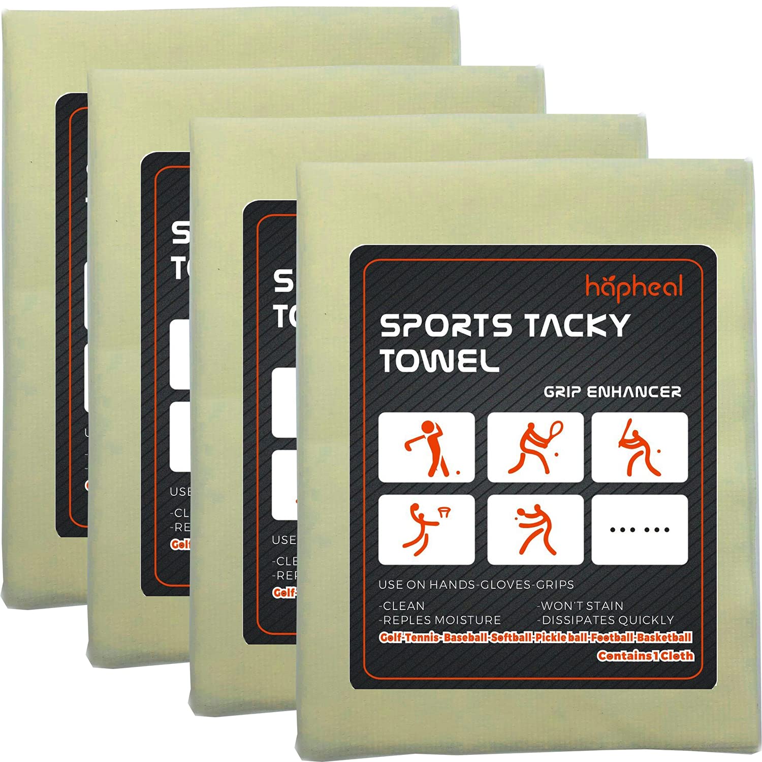 hapheal Tacky Towel Grip Enhancer- Perfort for Base Ball,Pickle Ball,Football,Basketball,Golf,Tennis