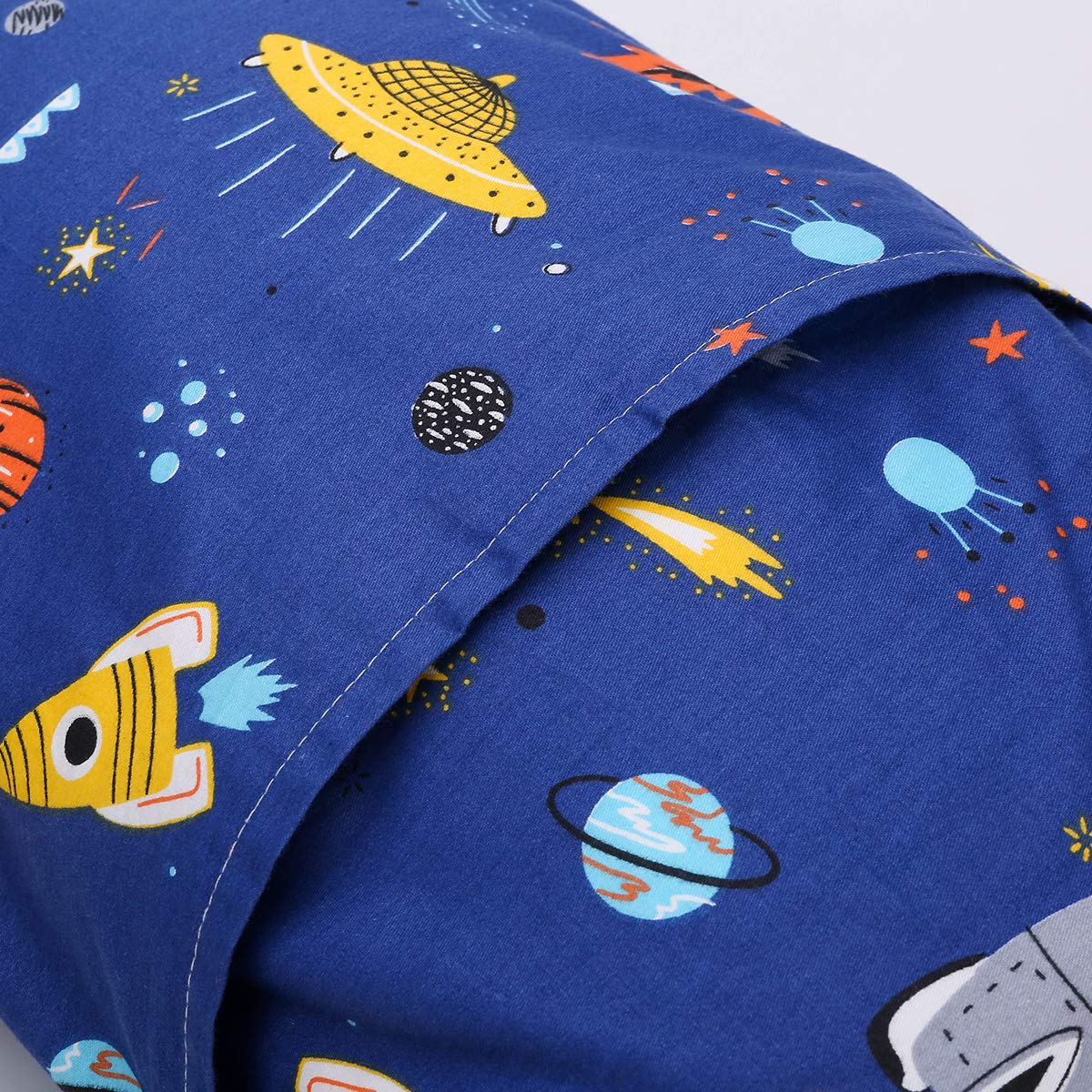 Kids Toddler Pillowcases - 2 Pack 1 Pillow Cover Pillowslip Case Fits Pillows sizesd 13 x 18 or 12x 16 for Kids Bedding Pillow Cover Baby Pillow Cases Space - by UOMNY