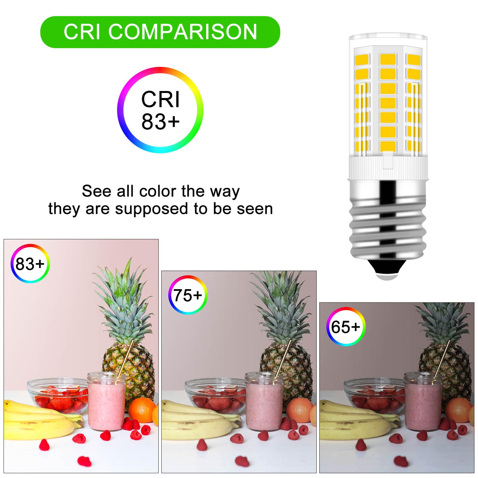 TZLONMFG KEI D28x kel 2816x Refrigerator Bulb 3W E17 LED Fridge Light Bulb Kei 125v 40W Appliance Bulbs, 5304522314 5304517886 Natural White 4000K 100V-265V Fridge Lamp, 2-Pack