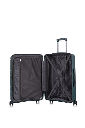 Rockland Vienna Hardside Luggage with Spinner Wheels, Green, 3-Piece Set (20/24/28)