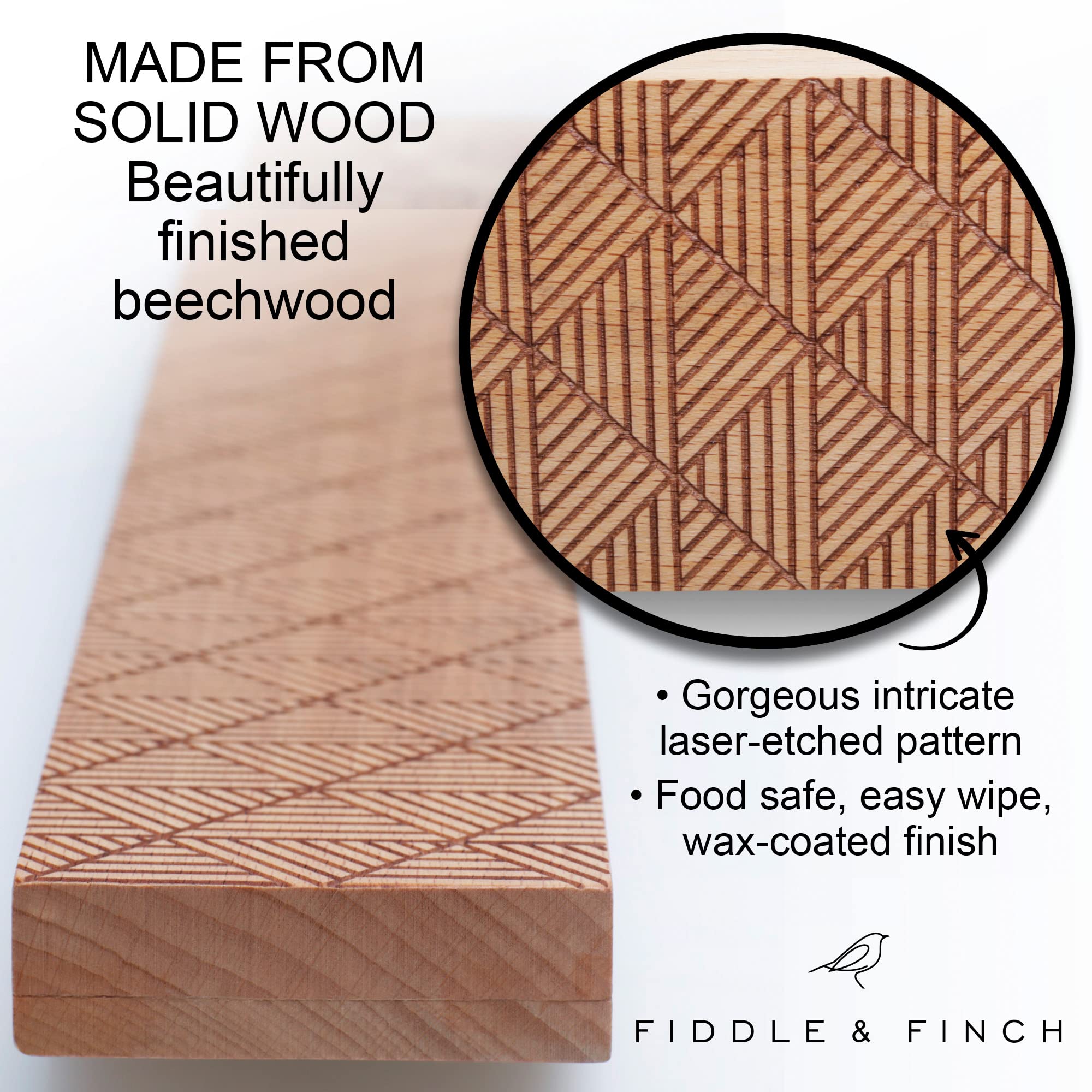 Magnetic Strip Knife Holder β Etched Wood Knife Rack or Bar with Hardware for Hanging & Wall Mounting. β Kitchen Utensil Organizer & Storage by Fiddle & Finch, 16 Inch. Diamond Daze
