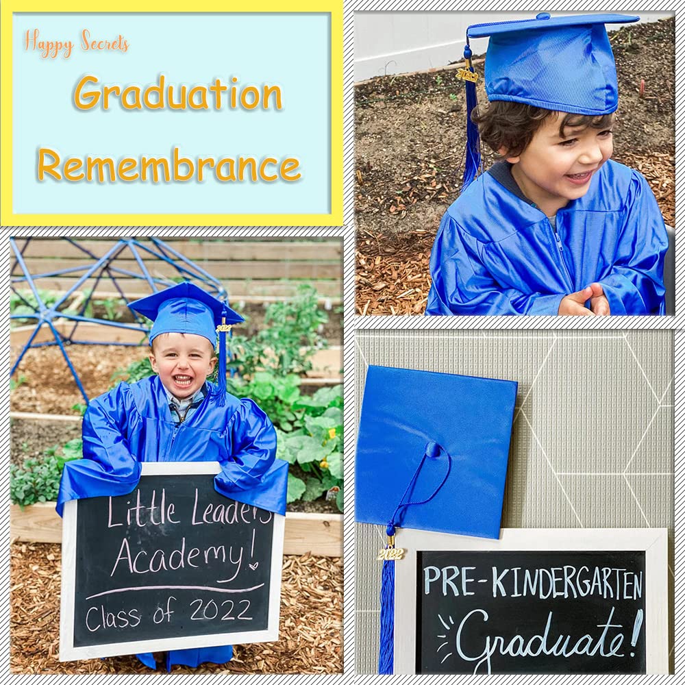 Happy Secret Preschool and Kindergarten Graduation Cap and Gown with Tassel 2024 2023 2025 Year Charm
