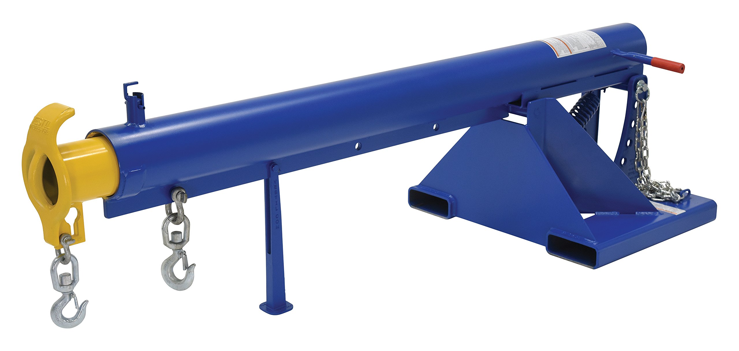 Vestil LM-OBT-6-24 Orbit Telescoping Lift Boom, 6000 lb Capacity, 24" Fork Pocket Center, Overall LxWxH (in.) 32 x 86.625 x 27.6875, Overall Extended Length (in.) 146-5/8, Blue