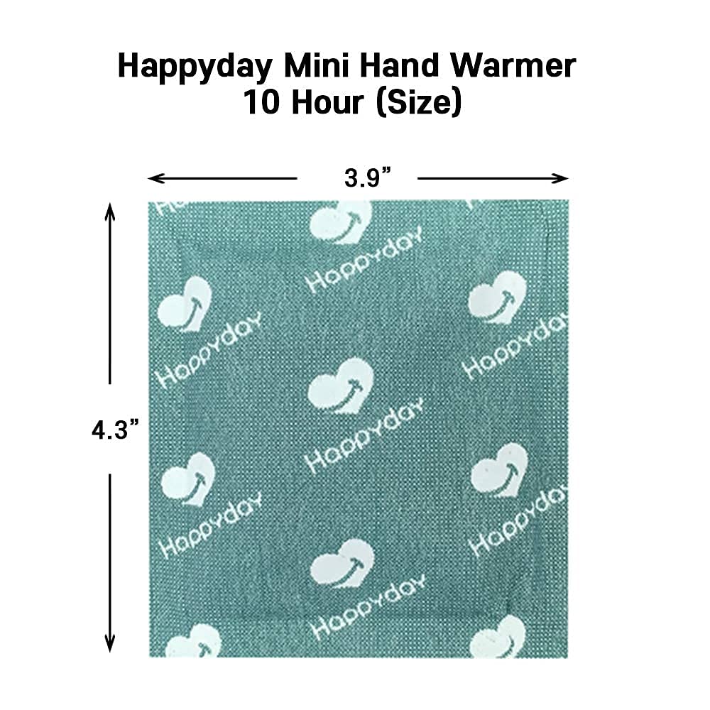 Happyday Hand Warmer 10 Hour – 40 Individual Disposable Warmers (Large Size: 4.3” x 3.9”) – Instant Heat and Lasts Up to 10 Hours