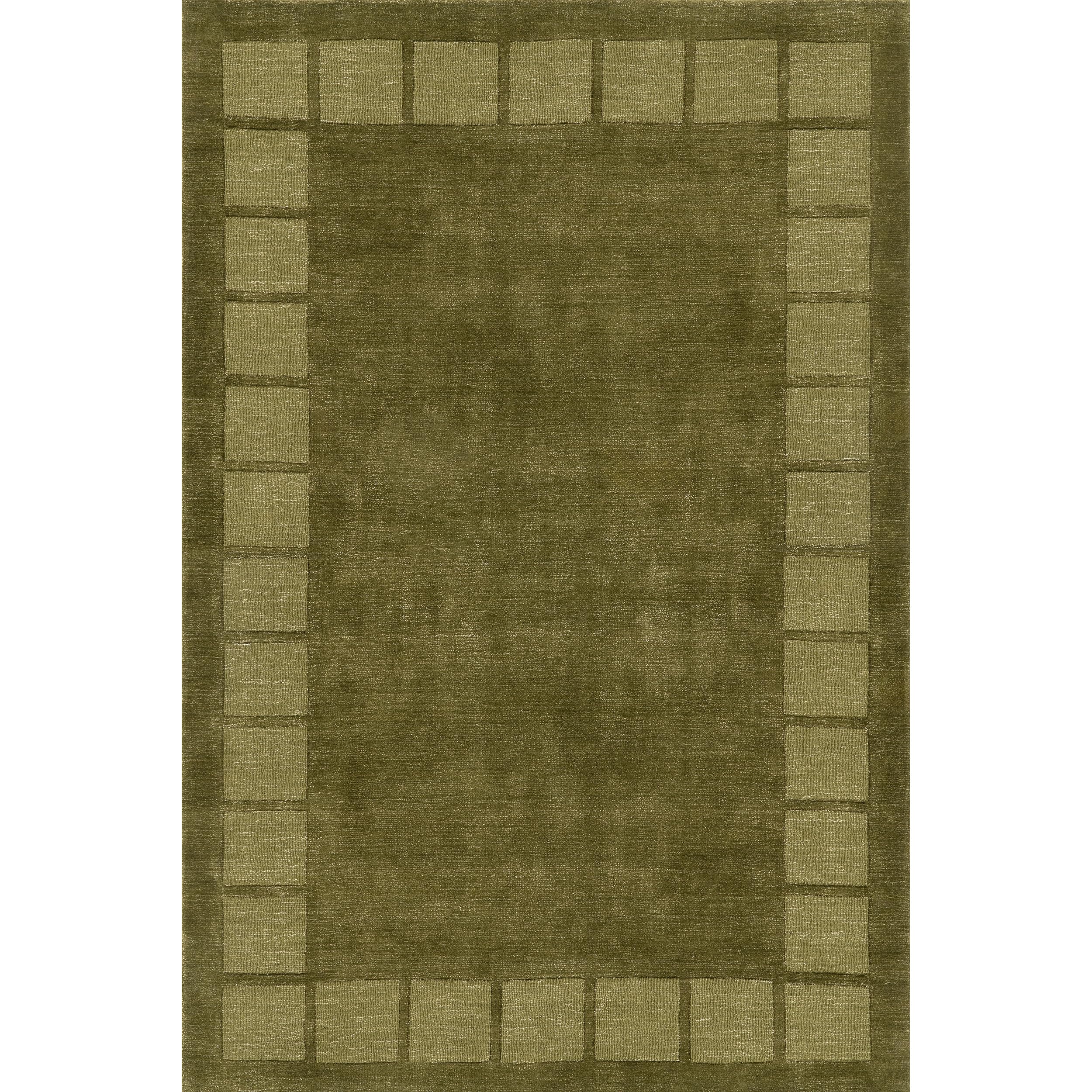 Rugs USA x Arvin Olano Petra High-Low Wool-Blend Area Rug, 6x9, Verdant Green