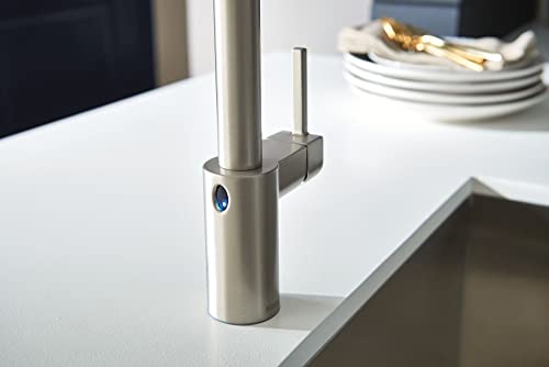 Moen Align Spot Resist Stainless Steel Motionsense Wave Sensor Touchless One-Handle High Arc Spring Pre-Rinse Pulldown Kitchen Faucet with Sprayer, 5923EWSRS