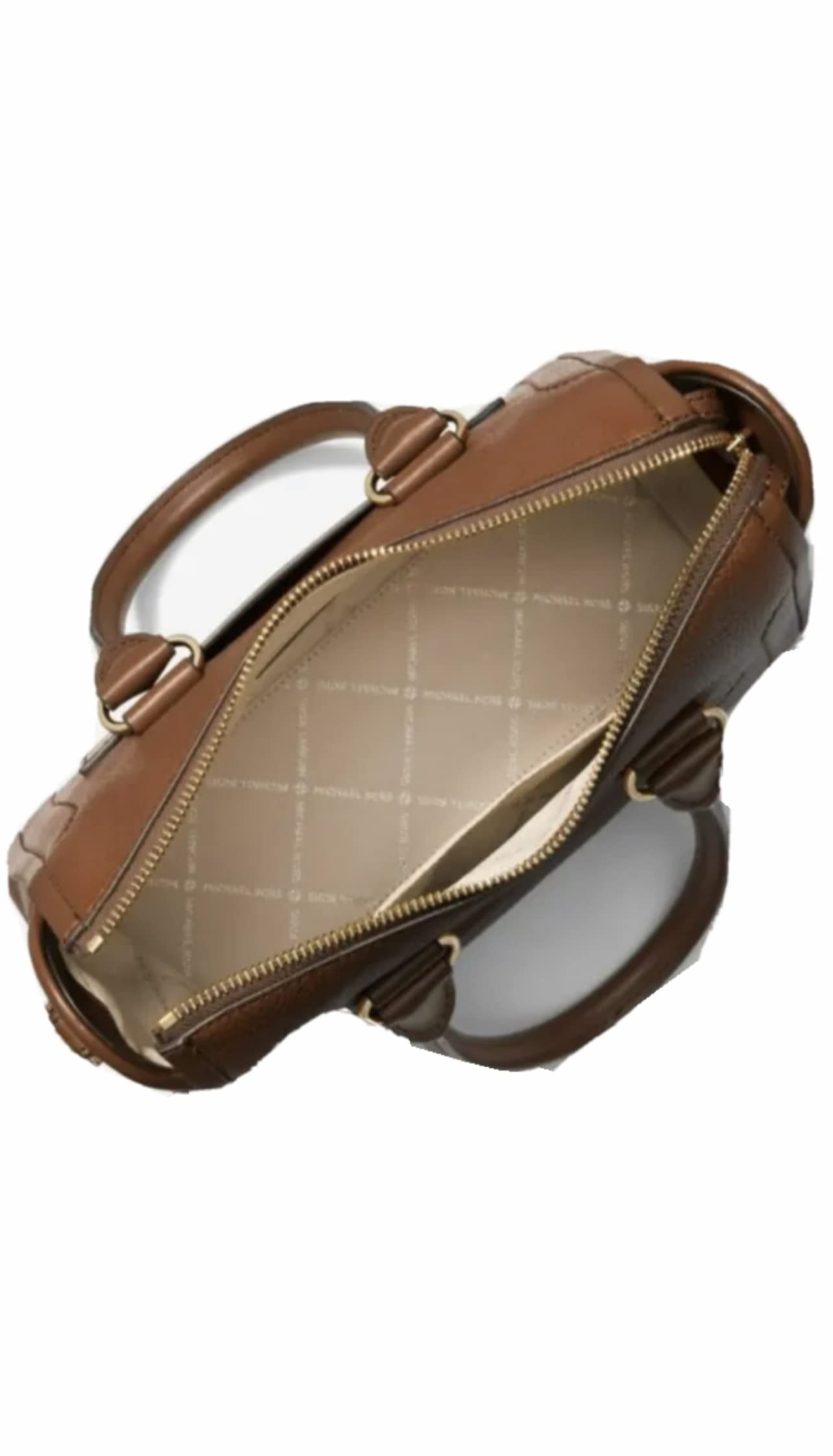 Michael Kors Carine Leather Satchel (Brown)