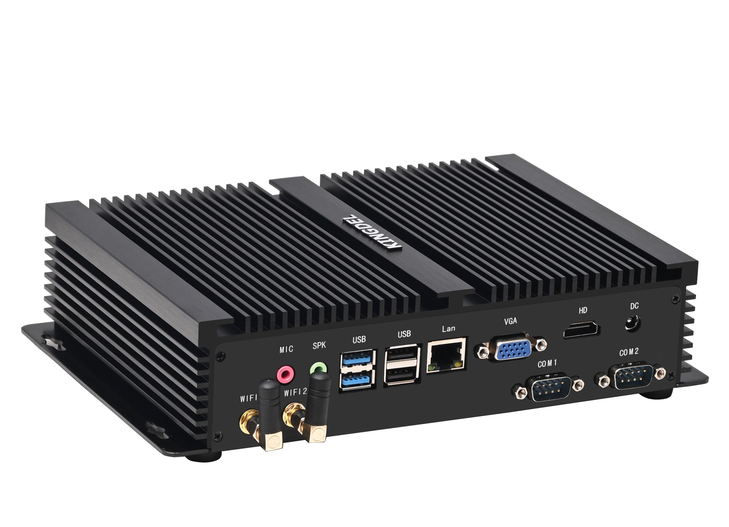 KINGDEL Powerful Fanless Mini PC with Intel i7 12th Gen. 10 Cores 4.7Ghz CPU, 16GB RAM, 1TB NVMe SSD, Wi-Fi 6E + BT 5.2, 4K: 4096 x 2304, HD Port, Gigabit Ethernet, W-11 Pro