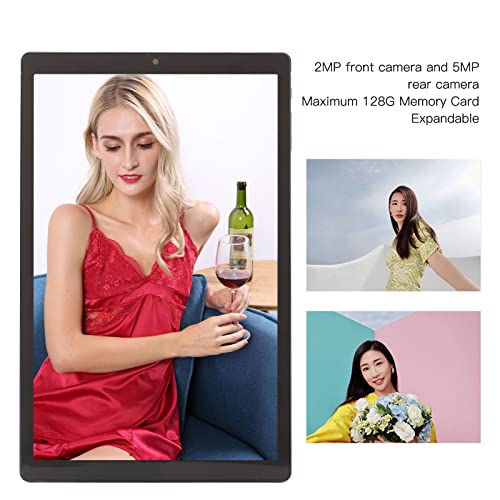Qinlorgo HD Tablet, Orange Tablet 5G WiFi 10.1 Inch Aluminum Alloy for Office (US Plug)