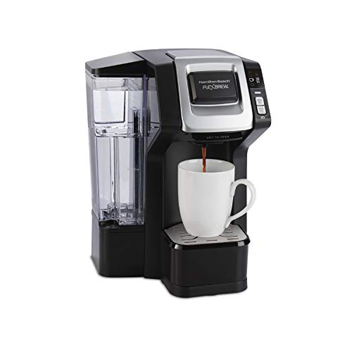 Hamilton Beach 49975 FlexBrew Single Serve Maker with 40 oz. Reservoir, Compatible with K-Cup Packs or Ground Coffee, 3 Brewing Sizes, Black