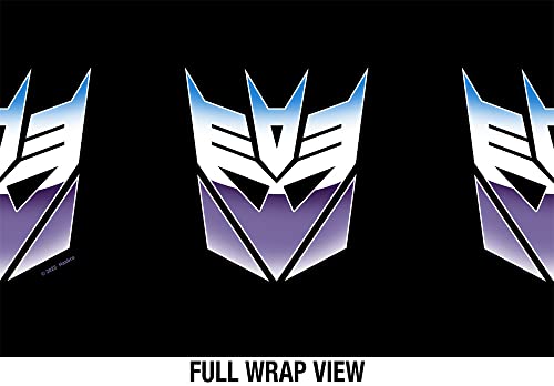 Transformers OFFICIAL Vintage Decepticon Logo 18 oz Insulated Water Bottle, Leak Resistant, Vacuum Insulated Stainless Steel with 2-in-1 Loop Cap