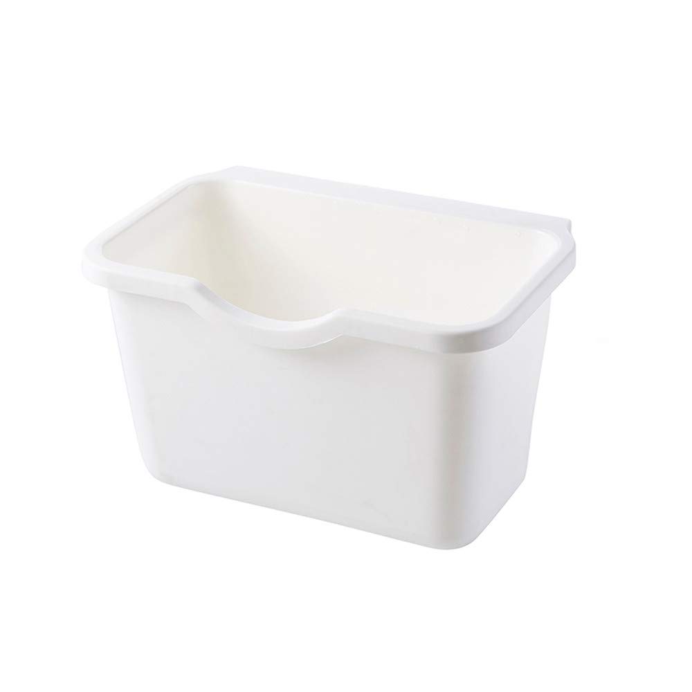 XBKPLO Small Hanging Kitchen Trash Can, Mini Hanging Garbage Bin, Sweden Hanging Waste Bin for Cabinet/Drawer/Car/Bedroom/Bathroom, Plastic Wastebasket, 0.9 Gallon