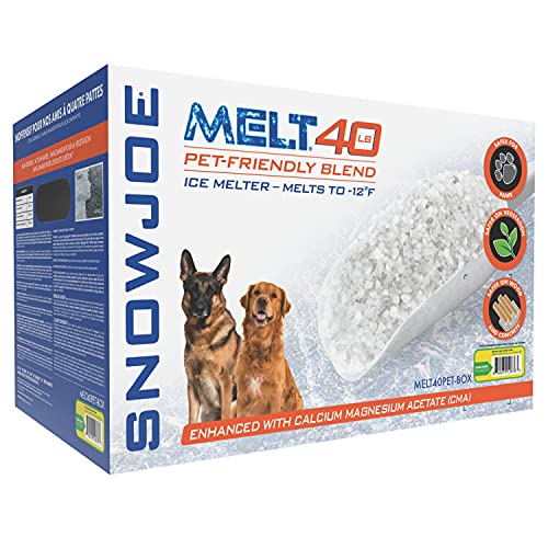 Snow Joe MELT40PET-BOX Pet Friendly Premium Ice Melt, 40-LBS, Safe for Paws, White