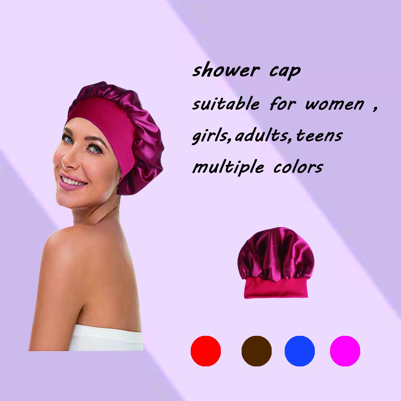 Silk Satin Hair Bonnet for Sleeping, Sleep Bonnet with Elastic Soft Band,Sleep Bonnet Sleep Cap for Hair Curly Hair Sleeping Natural Hair