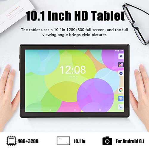 Naroote 10.1 Inch Tablet for Calling Tablet Blue 4GB 32GB 1280x800 IPS 5MP Front 13MP Rear 8.1 (US Plug)
