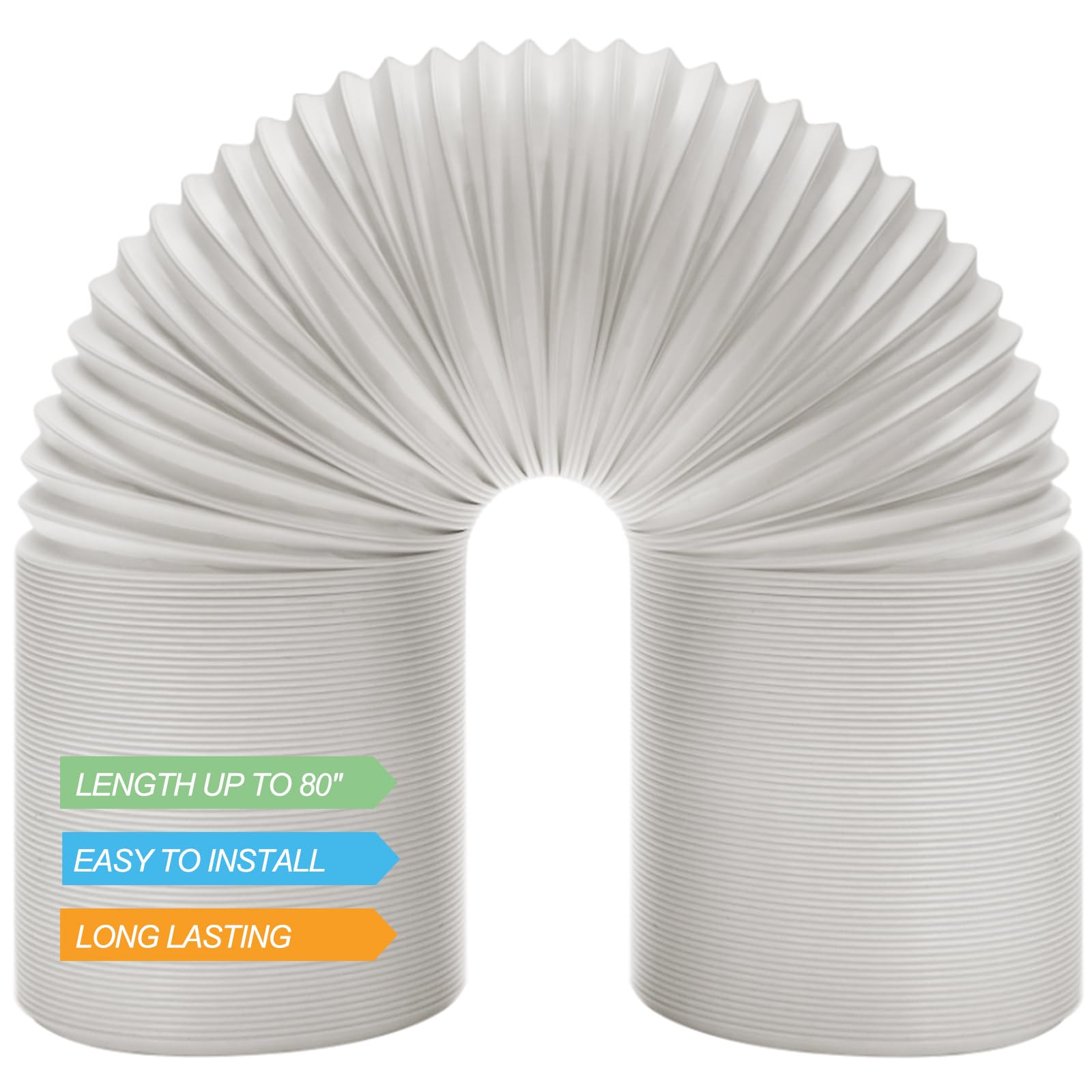 Portable Air Conditioner Hose 5.9β(15cm) Diameter, Air Conditioner Exhaust Hose, 80 Inch Length, Universal Fit, Counterclockwise