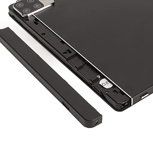 Naroote 10.1 Inch Tablet 2560x1600 Resolution Dual Cards Dual Standby Tablet PC Black 2MP Front 5MP Rear 100-240V for Android 12 for Reading (US Plug)